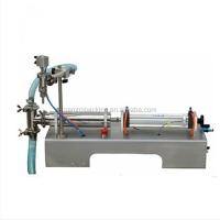 China 100-1000ml Horizontal Self-suction Filling Machine, Table Top Manual Piston Liquid Filler for sale