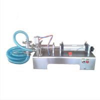 China 100-1000ml Horizontal Self-suction Filling Machine, Table Top Manual Piston Liquid Filler for sale