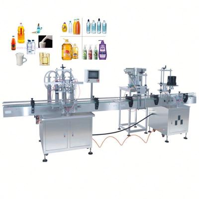 China Hot Sale Automatic Piston Lube Oil Filler Bottle Liquid Filling Capping and Labeling Machine for sale