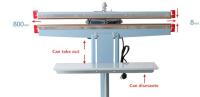 China Best Sell Factory Wholesales  PFS Series 800mm Food Pedal Impulse Sealer for Plastic Bags for sale