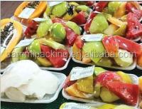 China Export Good Quality Stainless Steel Tray Sealing Machine Cling Film Wrapping Machine for sale