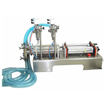 China Small Scale PET Plastic Glass Bottle Liquid Filler 2 Heads Semi Automatic Filling Machine 1000-5000ML for sale