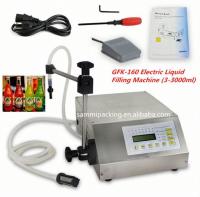 China GFK-160 Semi Automatic 2-3500ml Digital Control Water Juice Milk Filler Liquid Bottle Filling Machine for sale