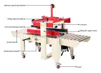 China CE Semi-automatic Small Carton Sealing Machine Adhesive Tape Packing Machine for sale