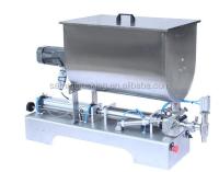 China One Nozzle Big Valve Mixed Bean Sauce Filling Machine/ Piston Sauce Filler U Type Hopper for sale