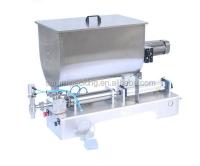China One Nozzle Big Valve Mixed Bean Sauce Filling Machine/ Piston Sauce Filler U Type Hopper for sale