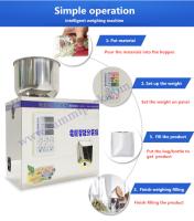 China Semi-Automatic 2-50g Granules Grain Nuts Beans Powder Dispensing Filling Machine Weighing Packaging for Bags Medical Application for sale