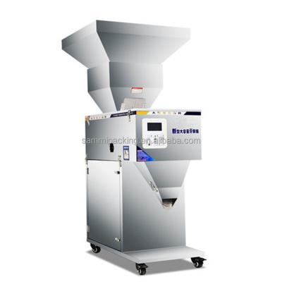 China 500G Racking Granule Powder Filling Machine Tea Rice Flour Coffee Bean Quantitative Vibration Weighing Packing Machine for sale