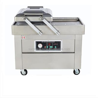 China Multifunction Double Chamber Vacuum Packing Machine for Beef Bacon Chicken Tofu Peanut Sea Food for sale