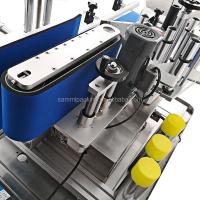 China Factory Semi Automatic Adhesive Sticker Wine Labeling Machine for Round Glass Bottle Price for sale