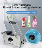 China Small Desktop Bottle Packaging Labeling Machine Automatic Round Bottle Labeling Machine Instead of Manual Labelle Machine for sale
