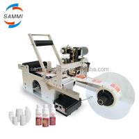 China MT-50 Semi-Automatic Adhesive Sticker Labeling Machine for Round Bottles Jars for Metal Paper Glass Packaging Food Use-New Used for sale