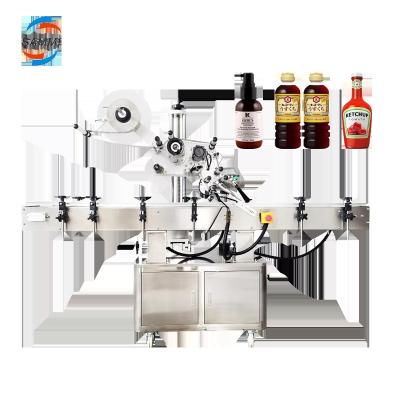 China High Efficiency Semi-automatic Flat Labeller for Pouch and Carton with Hot Foil Stamping, Manual Bag Labeling Machine for sale