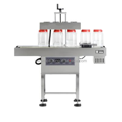 China Continuous Automatic Plastic Bottle Screw Sealer New Aluminum Foil Induction Sealing Machine Air Cooling Lid Packing Machines for sale