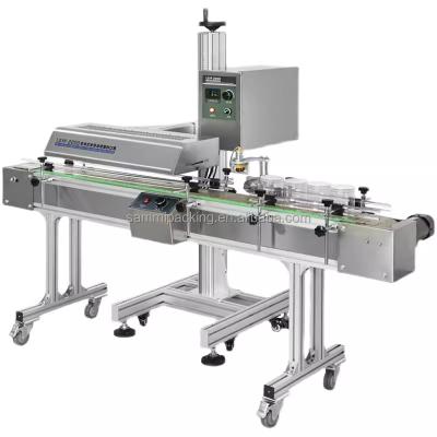 China Automatic Electromagnetic Induction Sealing Machine Plastic Juice Bottle Aluminum Foil Sealing Machine Bottle Can Sealer for sale