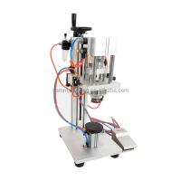 China Hot Sale CH-200 Semi-automatic Perfume Bottle Crimper/ Pneumatic Perfume Capping Machine With Good Price for sale