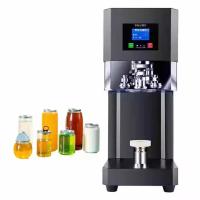 China Hot Sale 2025 Plastic Soda Can Sealing Machine Automatic Bubble Tea Can Capping Machine Pet Can Seamer for Beverage for sale