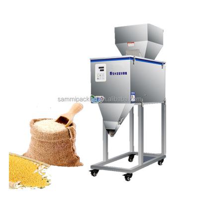 China 50-999g Large Capacity Quantitative Sub Loading Machine Food Grains Rice Tea Packing Washing Powder Weighing Filling Machine for sale