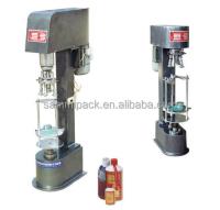 China Semi-Automatic Single Head ROPP Aluminium Cover Liquor Glass Wine Bottle Screw Locking Capping Machine for sale