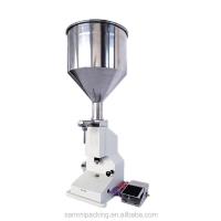China A02 Manual Grade Small Pneumatic Paste Filling Machine 50ml Cream Shampoo Cosmetics Filler for Beverage and Bag Packaging for sale
