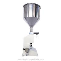 China A02 Manual Grade Small Pneumatic Paste Filling Machine 50ml Cream Shampoo Cosmetics Filler for Beverage and Bag Packaging for sale
