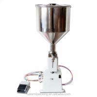 China A02 Manual Grade Small Pneumatic Paste Filling Machine 50ml Cream Shampoo Cosmetics Filler for Beverage and Bag Packaging for sale