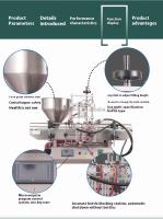 China High Speed Automatic Cosmetic Cream Filling Machine Tomato Sauce Filling Machine Peanut Butter Filler with Conveyor for sale