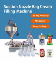China Factory High Viscosity Paste Filling Machine With Hopper, Ointment Tomato Sauce Spout Bag Packing Machine for sale