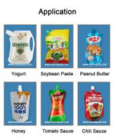 China Factory High Viscosity Paste Filling Machine With Hopper, Ointment Tomato Sauce Spout Bag Packing Machine for sale