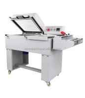 China Hipac Semi Automatic 2 in 1 Plastic Shrink Flim Wrapping Machine Thermal-Shrink Sealing Packaging Machine FM-5540 for sale