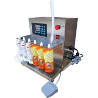 China Semi-Automatic Stand-Up Sealing Packaging Machine for Juice Liquid Spout Pouch Filling Accuracy 1ml for Oil for sale