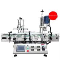China Small Desktop Automatic Magnetic Pump Liquid Essential Oil Perfume Linear Filling Capping Machine Factory Price for sale