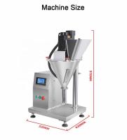 China Semi-Auto 5g to 5L Milk Powder Spice Auger Filler Jar Can Coffee Machine 200ml and 500ml Volume Options for Bottles for sale