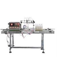China Automatic Four-Head Oral Liquid Filling Machine Simple Operation for Milk Juice Soy Sauce Vinegar Beer 5 ml to 500 ml Big Volume for sale
