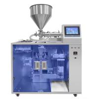 China Universal Type Vertical Pouch Filling and Sealing Machine Pet Food Dried Fruit Premade Stand up Pouch Doypack Packing Machine for sale