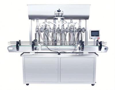 China Inline Filling Machine 4 Nozzles Liquid Filling Machine Automatic Overflow Liquid Bottle Filler for Beverage Juice for sale