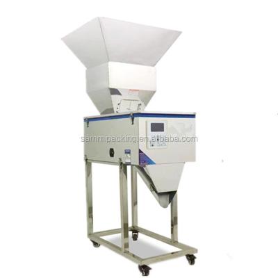 China 100-5000g Vibration Coffee Bean Tea Bag Sachet Powder Pouch Semi Automatic Packing Weighing Filling Machine for sale