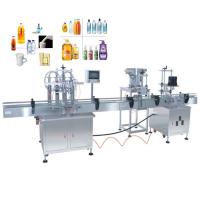 China Automatic Liquid Soap Hand Washing Shampoo Liquid Detergent Cosmetic Bottle Filling Capping Labeling Machine Production Line for sale