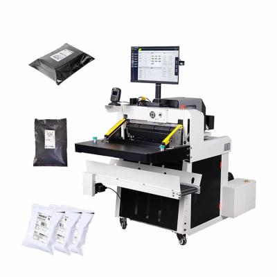 China Automatic Express Black PE Bagging Machine Used for Daily Necessities Clothing Shoes Toys and Hardware Bags for sale