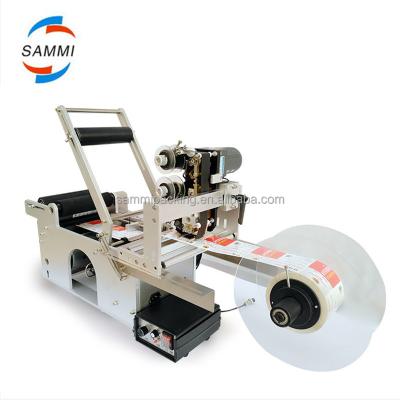 China Semi Automatic Round Bottle Labeler, Labeling Machine with Production Date,batch Number Code Printing for sale