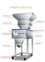 China Newest 100-2500g Large Capacity Grain Spice Nuts Seed Food Weighing Machine with Big Hopper for sale