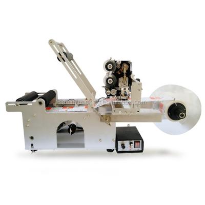 China Top Quality MT-50D Semi Automatic Round Bottle/jar Labeling Machine with Hot Stamp Coder for sale