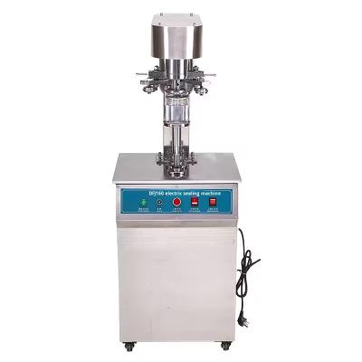 China DFJ-160 Vertical Electric Sealing Machine for Stainless Steel Tinplate Easy-Open Cup Plastic and Metal Cans Tin Can Sealer for sale