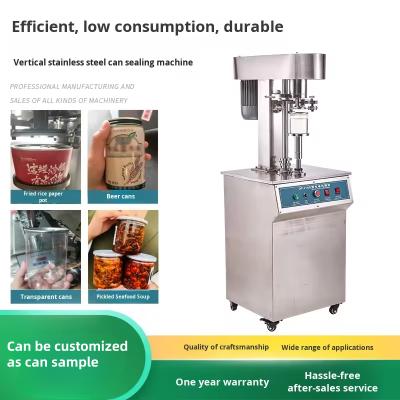 China Automatic Beverage Coffee Soda canning machine Vertical Can Sealer  Tin can Sealing Machine for sale