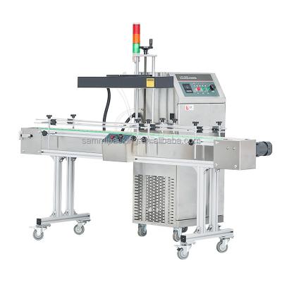 China Highly Efficient Semi Automatic Plastic Glass Can Bottle Jar Aluminum Foil  Lid Induction Sealing Machine for sale