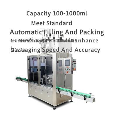 China Capacity 100-1000ml Meet Standard Automatic Filling And Packing Machine Designed To Enhance Packaging Speed And Accuracy for sale