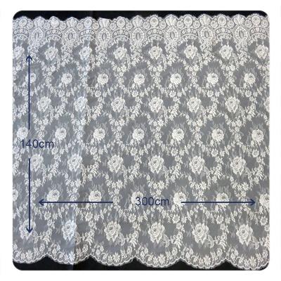 China AEO FREE  Floral Chantilly 100% Nylon Lace Fabric For All Kinds Of Garment for sale