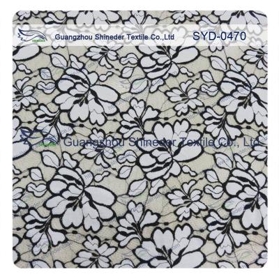 China Normal Dyeing Two Tone Cotton Nylon Lace Fabric Flower Fabric For Women Garment for sale