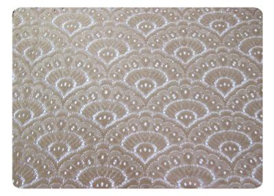 China Water Soluble Fan Shaped Lace Fabric 65% Terylene + 35% Cotton CY-CT8521 for sale