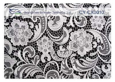 China Eco-Friendly Embroidered Lace Fabric , Nylon Lace Cotton Fabric CY-CX0010 for sale
